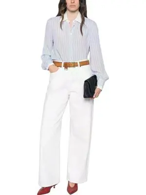 ERMANNO FIRENZE Vertical Stripe Long-sleeve Shirt - Blue