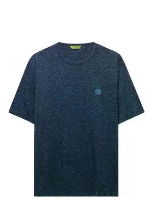Shanghai Tang Shou Logo-embroidered T-shirt - Blue