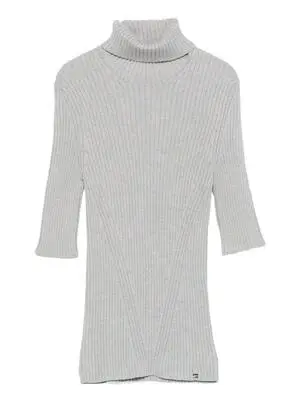 Herno Turtleneck Short-sleeve Sweater - Grey