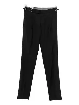 Tagliatore Tailored Buckle-detail Trousers - Black