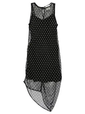 Paris Georgia Pearl Embellished Asymmetrical Midi Dress - Black