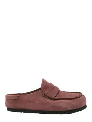 BIRKENSTOCK Boston Suede Mules - Brown