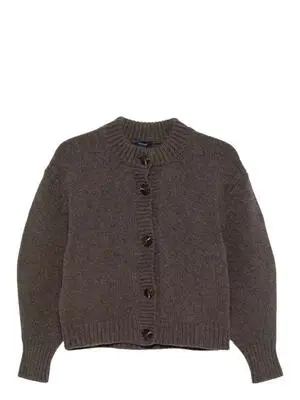 Soeur Leonard Button-fastening Cardigan - Brown