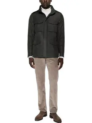 Jacob Cohen Corduroy-effect Straight-leg Trousers - Neutrals