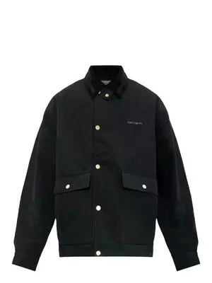 Carhartt Work In Progress Quentin Insulated Jacket With Corduroy Collar - Black