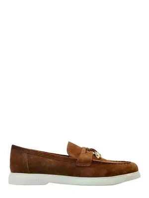 Furla Goccia Suede Loafers - Brown