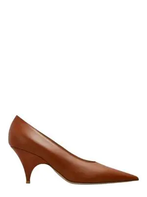GIANVITO ROSSI Sofia Leather Pumps - Brown