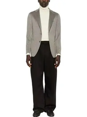 Tagliatore Notched-lapel Single-breasted Blazer - Grey