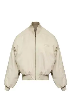 MAISON MARGIELA Oversized Cotton Twill Bomber Jacket - Neutrals