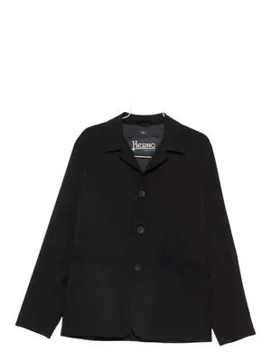 Herno Button-fastening Patch-pocket Overshirt - Black