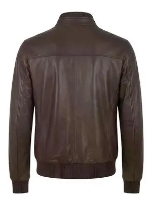 ARTE ANTWERP Leather Zip-up Jacket - Brown
