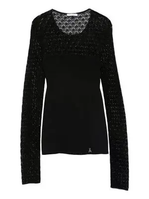 PATRIZIA PEPE Patrizia Pepe Lace-Effect Knit Top