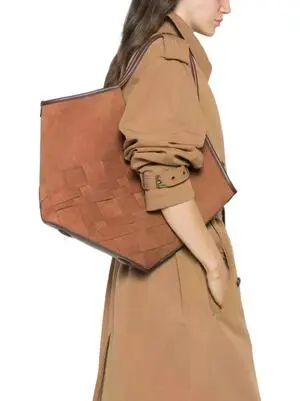 Hereu Coloma Woven Shoulder Bag Brown