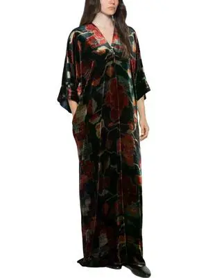 PIERRE-LOUIS MASCIA Velvet Maxi Dress - Blue
