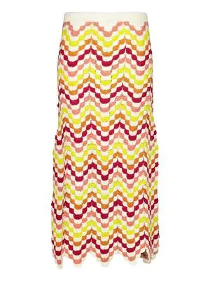 ESCVDO Escvdo Abanico Crochet Safi Skirt