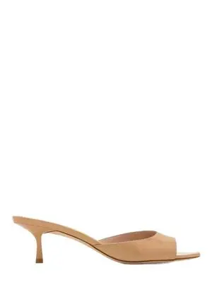 STUART WEITZMAN Stuart Weitzman Lexington Patent Kitten Heel Sandals Neutrals