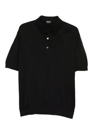 Zegna Short-sleeve Polo Shirt - Black