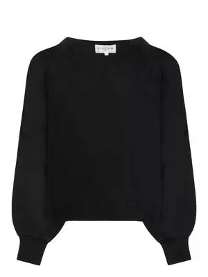OSCAR THE COLLECTION Crew Neck Long Sleeve Sweater - Black