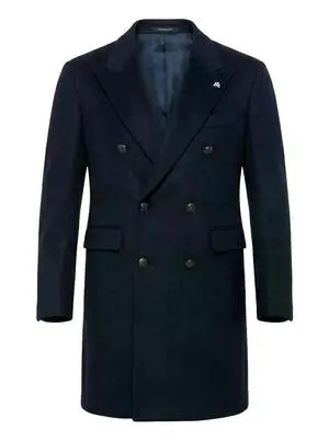 Tagliatore Double-breasted Cashmere Coat - Blue