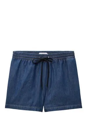 Versace Chambray Denim Shorts - Blue