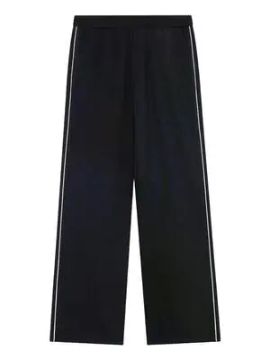 MSGM Piping Detail Elasticated Waistband Trousers - Black