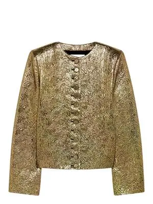MSGM MSGM Textured Metallic-Finish Jacket