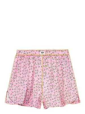 MSGM Floral Print Shorts - Pink