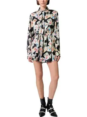 MSGM Playing Card Print Shorts - Black