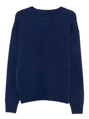 MSGM MSGM Intarsia-Knit Logo-Embroidered Sweater