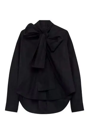 MSGM Pussy-bow Blouse With Bow Detail - Black