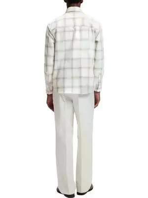 BOSS Check-pattern Flap-pockets Shirt - White