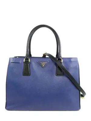 Prada Galleria Saffiano Lux Shoulder Bag - Blue