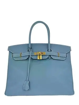 Hermès Hermès 2010 Epsom Birkin 35 Tote Bag Blue