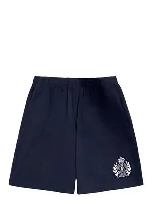 SPORTY & RICH Ny Crest Gym Shorts - Blue