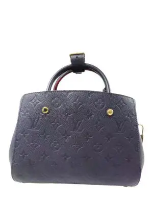LOUIS VUITTON Monogram Empreinte Montaigne Bb Handbag - Blue