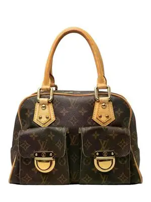 LOUIS VUITTON Monogram Manhattan Pm Handbag - Brown