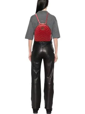 GUCCI Gucci Small GG Marmont Matelasse Leather Backpack