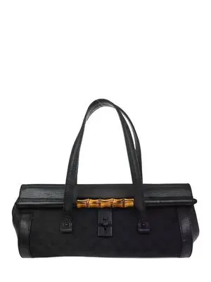 Gucci Bamboo Gg Shoulder Bag - Black