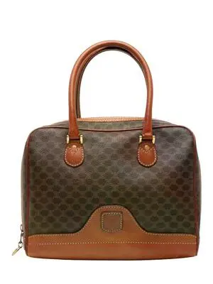 Celine Macadam Coated Canvas Handbag - Brown