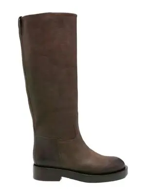 Paris Texas Knee-high Slip-on Boots - Brown