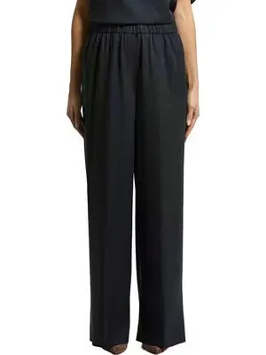 Peserico Elasticated Waistband Wide Leg Trousers - Blue