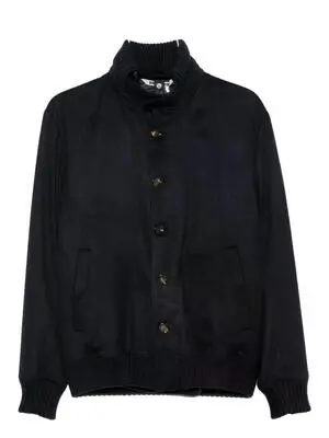 KIRED Button-up Cashmere Jacket - Blue