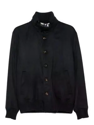 KIRED Button-up Cashmere Jacket - Blue