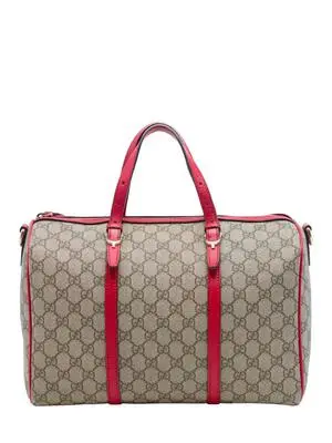 Gucci Gg Supreme Nice Boston Bag Satchel - Red
