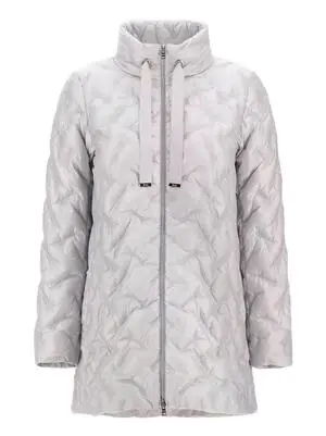 Herno Quilted A-line Coat - Grey