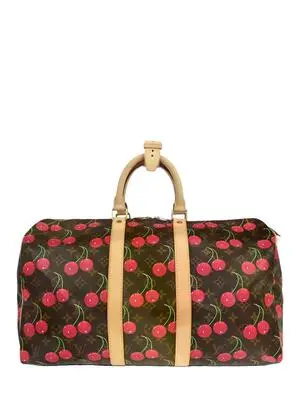 LOUIS VUITTON 2005 Monogram Cherry Keepall Travel Bag - Brown