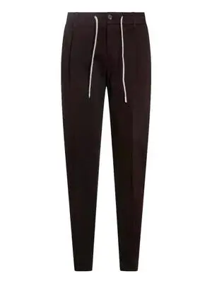 Eleventy Drawstring Pleated Trousers - Red