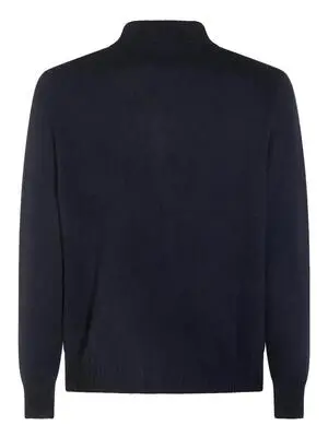 Malo Long-sleeve Polo-collar Sweater - Blue