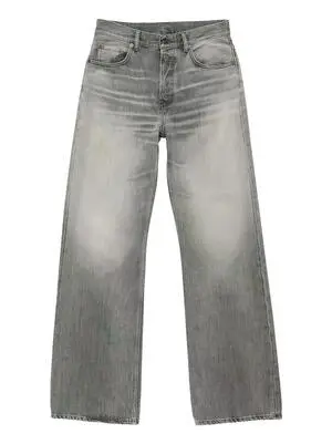 Acne Studios Faded Logo Patch Jeans - Grey