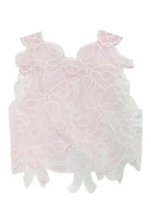 Cecilie Bahnsen Aya Bow-embroidered Top - Pink
